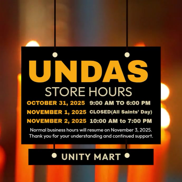 Undas Store Hours Notice Template | PosterMyWall