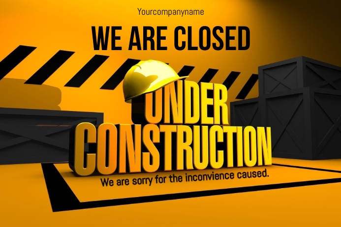 UNDER CONSTRUCTION Template | PosterMyWall