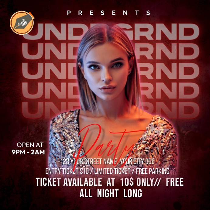 Plantilla de Underground Party | PosterMyWall