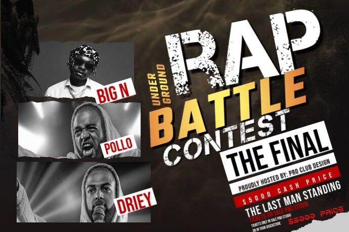 Plantilla de Underground Rap Battle Contest | PosterMyWall