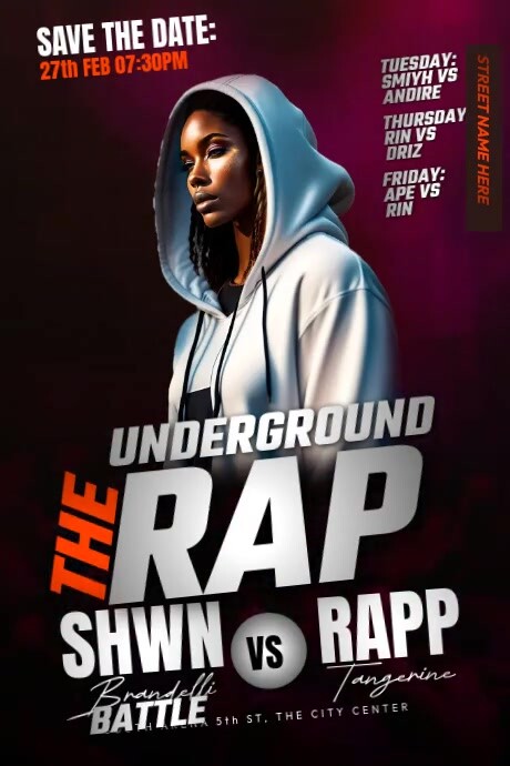 Copy of Underground Rap Battle | PosterMyWall