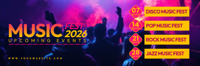Ungu Music Festival Tajuk Twitter Template | PosterMyWall