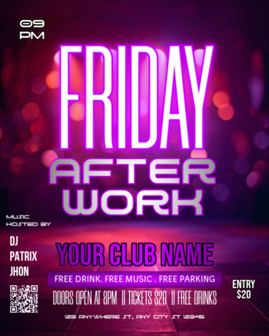 Plantilla de Club Night Event | PosterMyWall