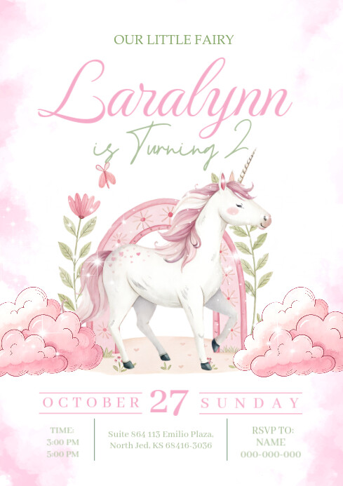 Unicorn Template | PosterMyWall