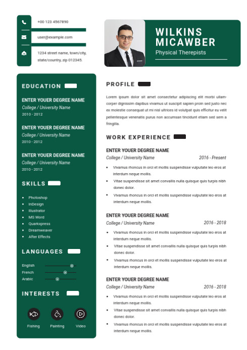 Plantilla de Unique Resume Template | PosterMyWall