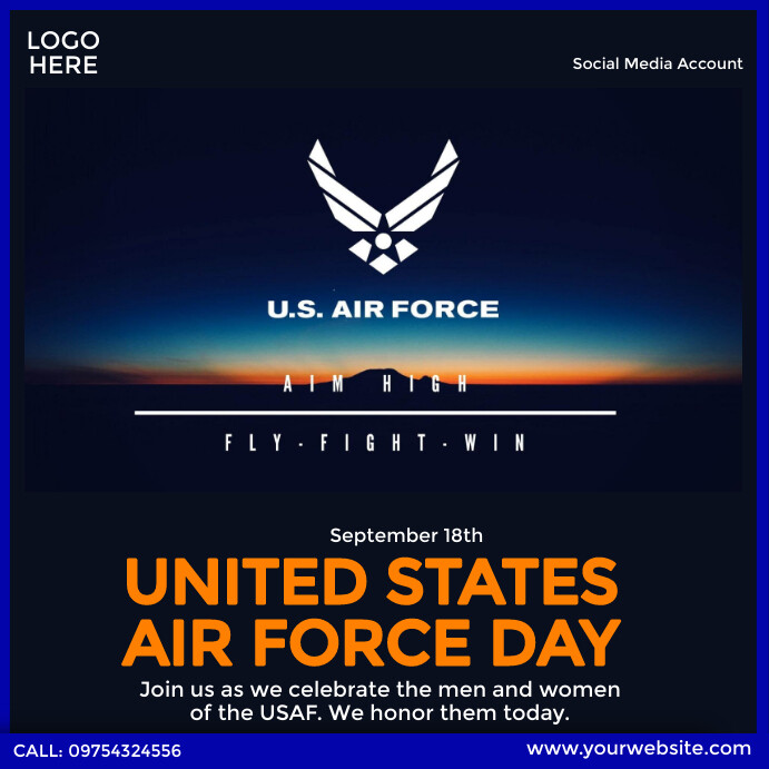 United States Air Force Day Templat | PosterMyWall
