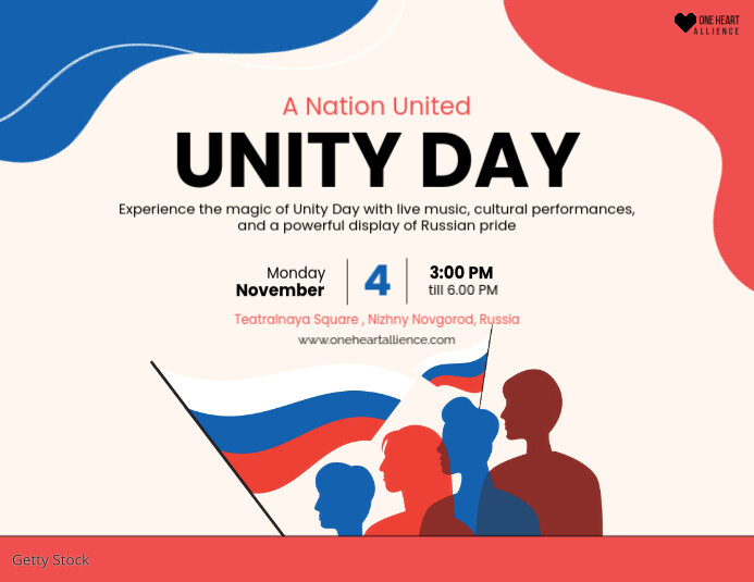 Plantilla de Unity Day Russia Celebrate | PosterMyWall