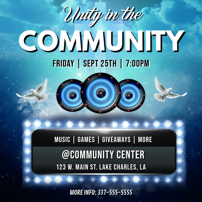 Copy of UNITY IN THE COMMUNITY FLYER TEMPLATE | PosterMyWall
