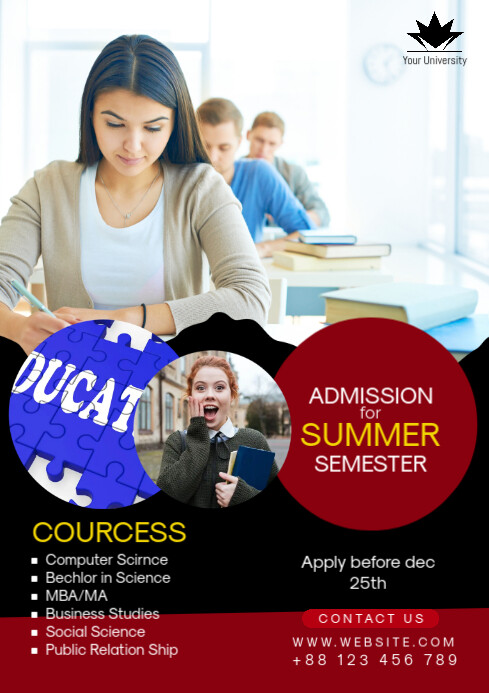 University Admission Flyer Template | PosterMyWall