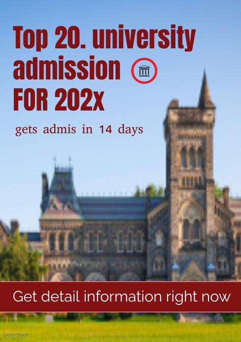 university apply admission post card ad Template | PosterMyWall