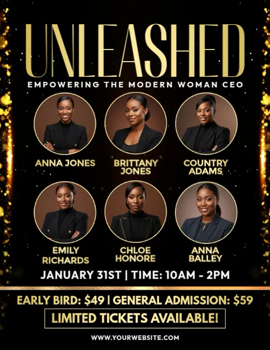 Unleashed Women leading with power Template | PosterMyWall