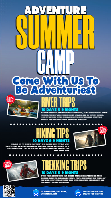 Unlock Your Wild Side – Join Our Adventure Camp Template | PosterMyWall