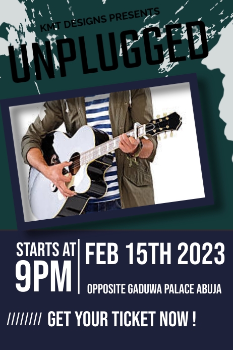 Plantilla de UNPLUGGED CONCERT FLYER TEMPLATE | PosterMyWall