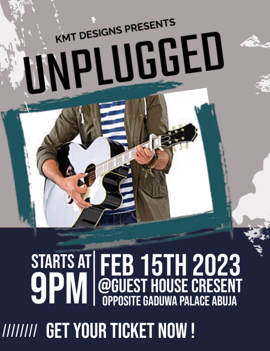 UNPLUGGED CONCERT FLYER TEMPLATE | PosterMyWall