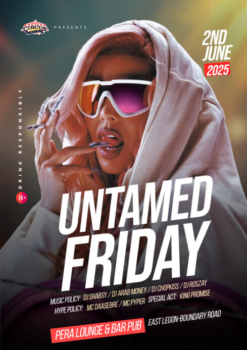 Copy of Untamed Friday Party Design Template | PosterMyWall