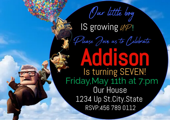 Up | Birthday Invitation Template | PosterMyWall