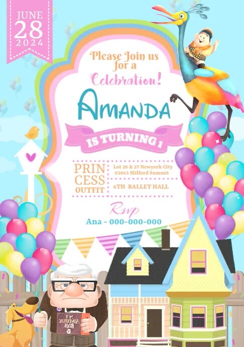 Up birthday invitation Template | PosterMyWall