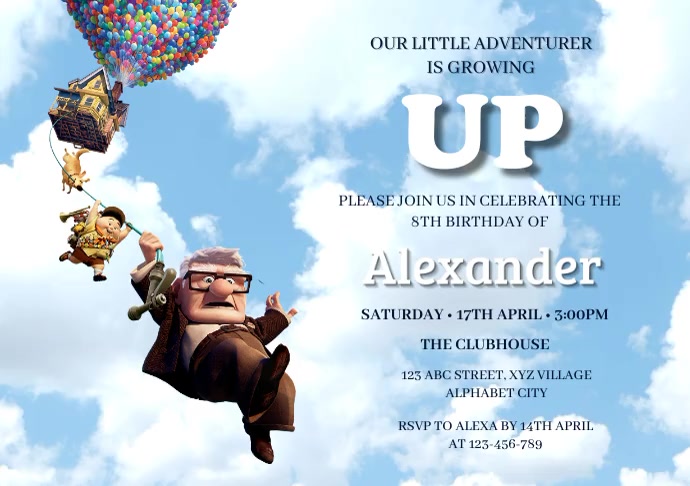 Up Birthday Invitation Template | PosterMyWall