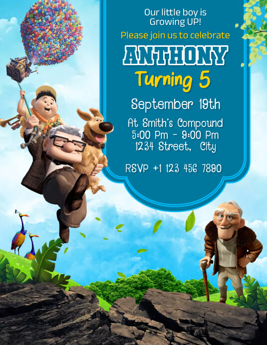 Up Birthday Template | PosterMyWall
