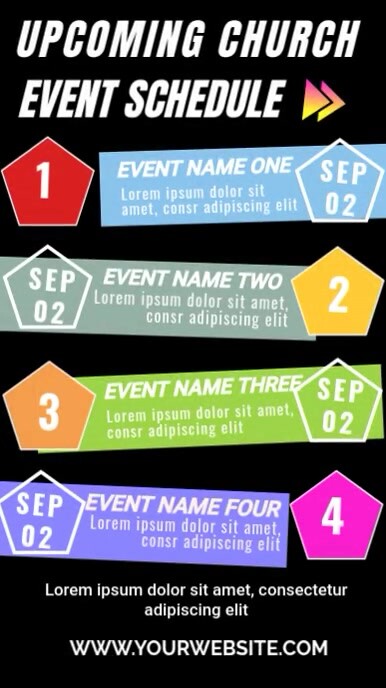 Plantilla de upcoming activities | PosterMyWall