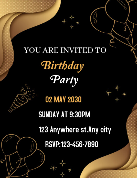 Copy of Upcoming birthday party invitation Instagram poster template ...