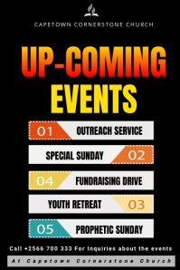 church upcoming events poster Template | PosterMyWall