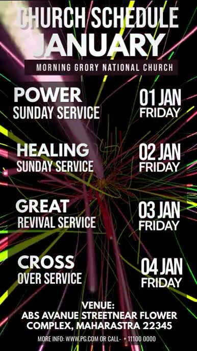 upcoming church events template | PosterMyWall