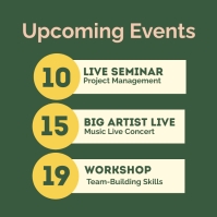 Upcoming events instagram post template. (1) | PosterMyWall