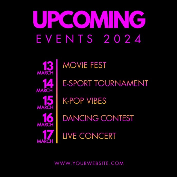 Upcoming Event Template | PosterMyWall