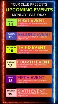 Upcoming Events Instagram Story Template | PosterMyWall