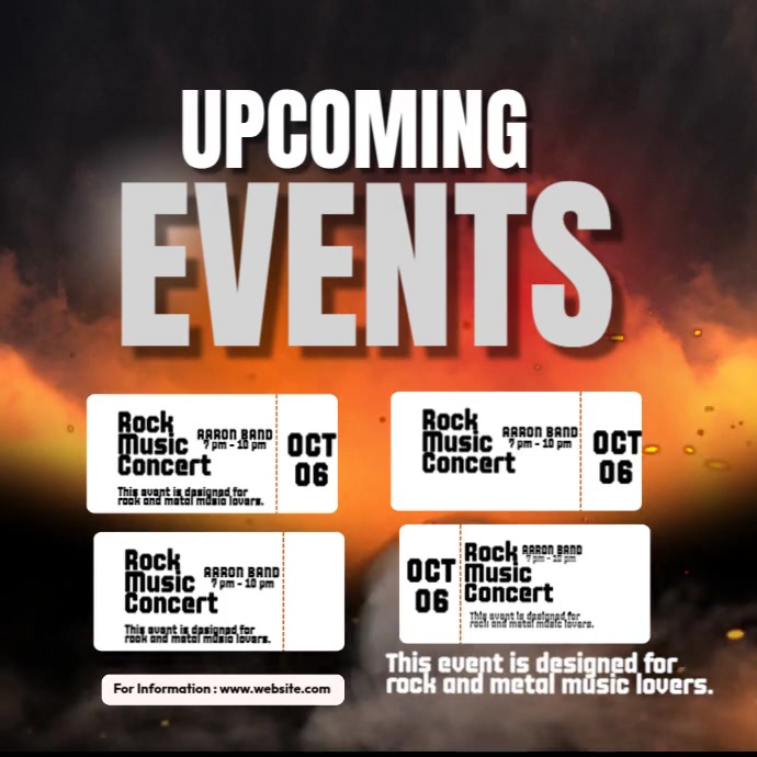 Upcoming Event Schedule Template | PosterMyWall