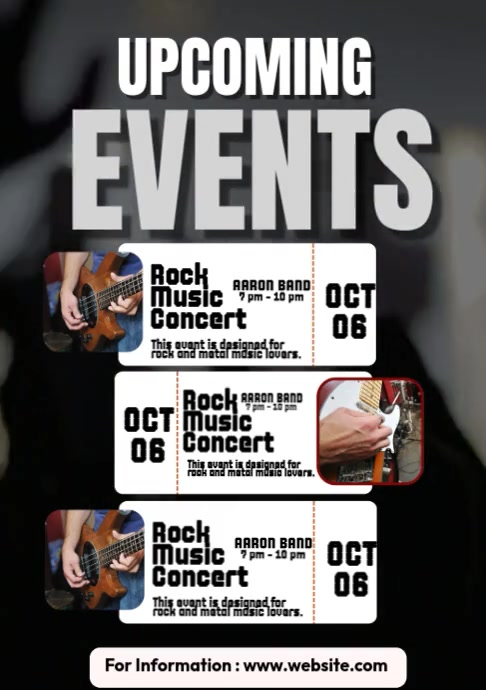 Upcoming Event Schedule Poster Template | PosterMyWall