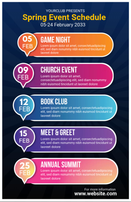 Upcoming Event Tabloid Template | PosterMyWall
