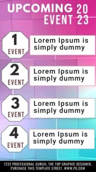 upcoming events schedule / timetable/ Event Template | PosterMyWall