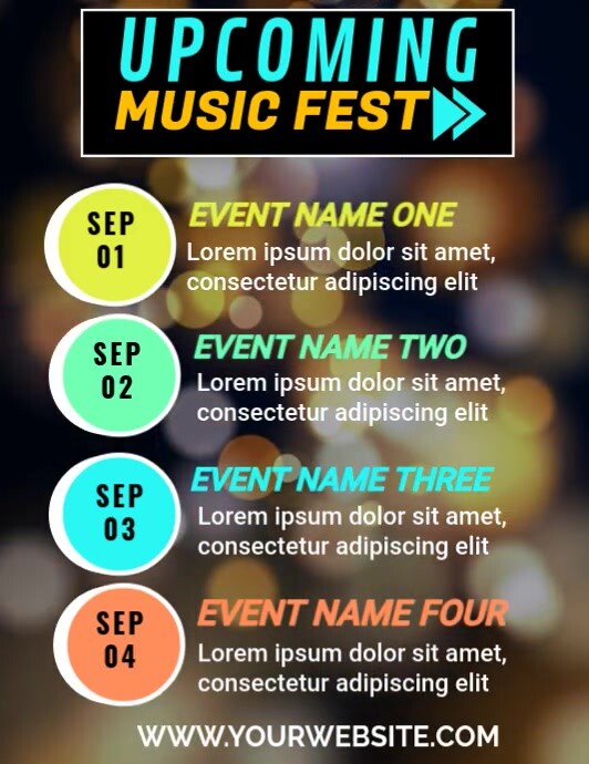 Copy of Upcoming Events, | PosterMyWall