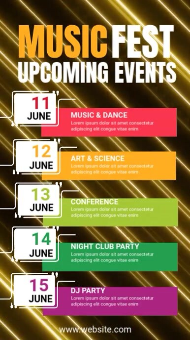 Copy of Upcoming Events, | PosterMyWall