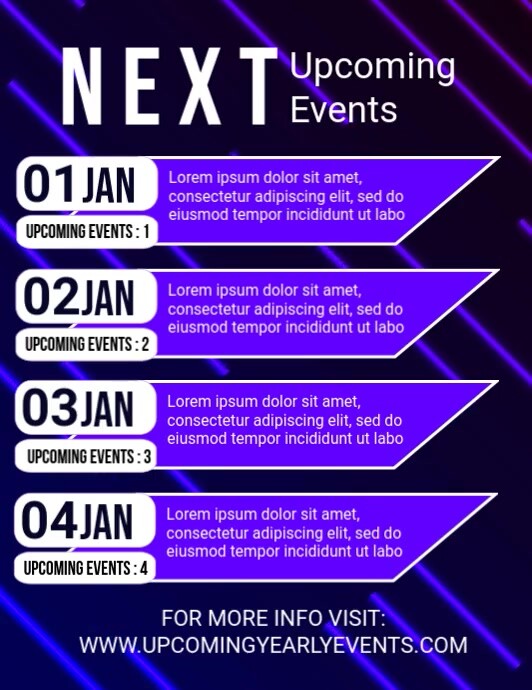 Copy of Upcoming Events, | PosterMyWall