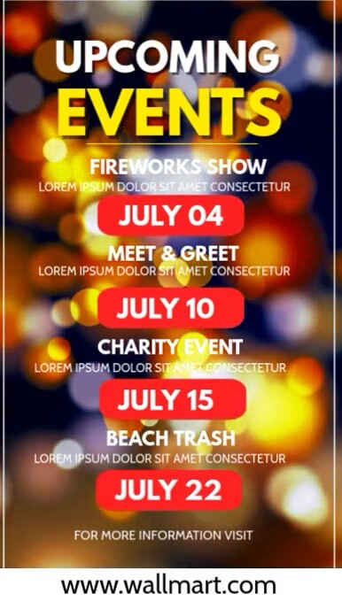 Copy of Upcoming Events, | PosterMyWall