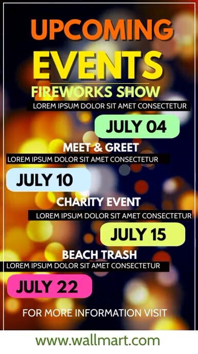 Upcoming Events ( Template | PosterMyWall