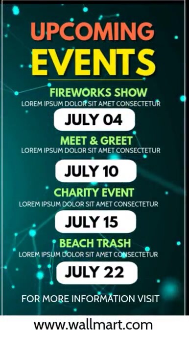 Upcoming Events (10) Template | PosterMyWall