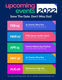 Upcoming Events 2022 Flyer Poster Template | PosterMyWall