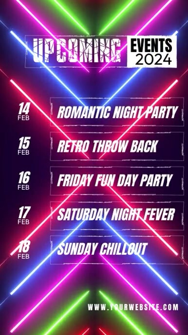 Upcoming Events 2024 Template | PosterMyWall