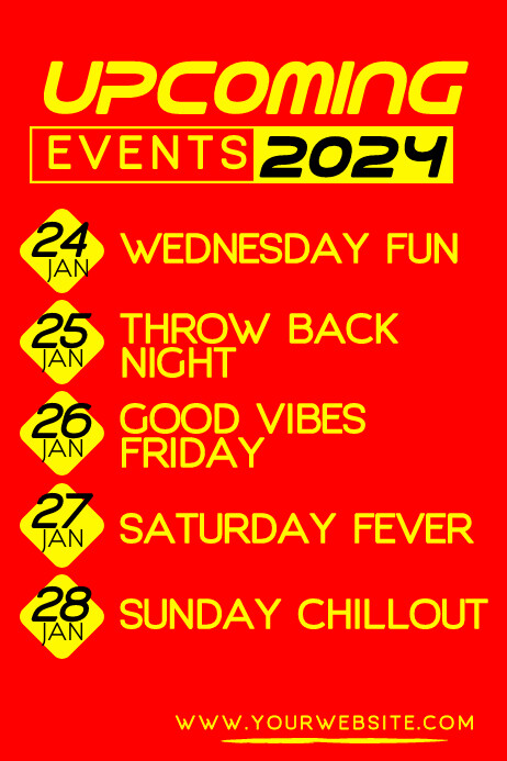 upcoming events 2024 Templat | PosterMyWall