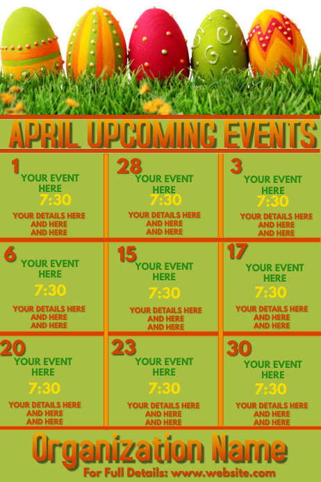 APRIL Template | PosterMyWall