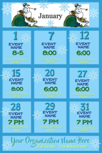 January Upcoming Events Calendar Template | PosterMyWall