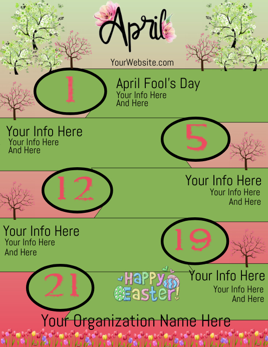 APRIL Template | PosterMyWall