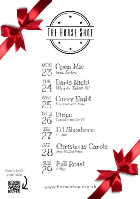Upcoming Events December Christmas Theme Template | PosterMyWall