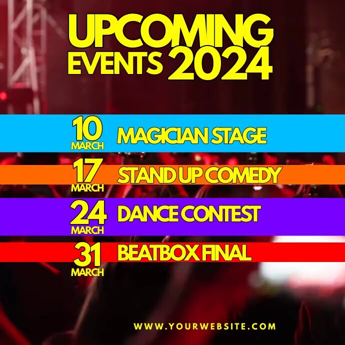 Upcoming Events Template | PosterMyWall