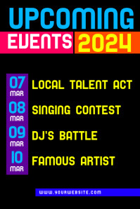 Upcoming Events Poster Template | PosterMyWall