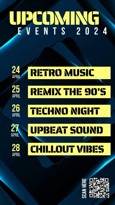 Modèle Upcoming Events | PosterMyWall